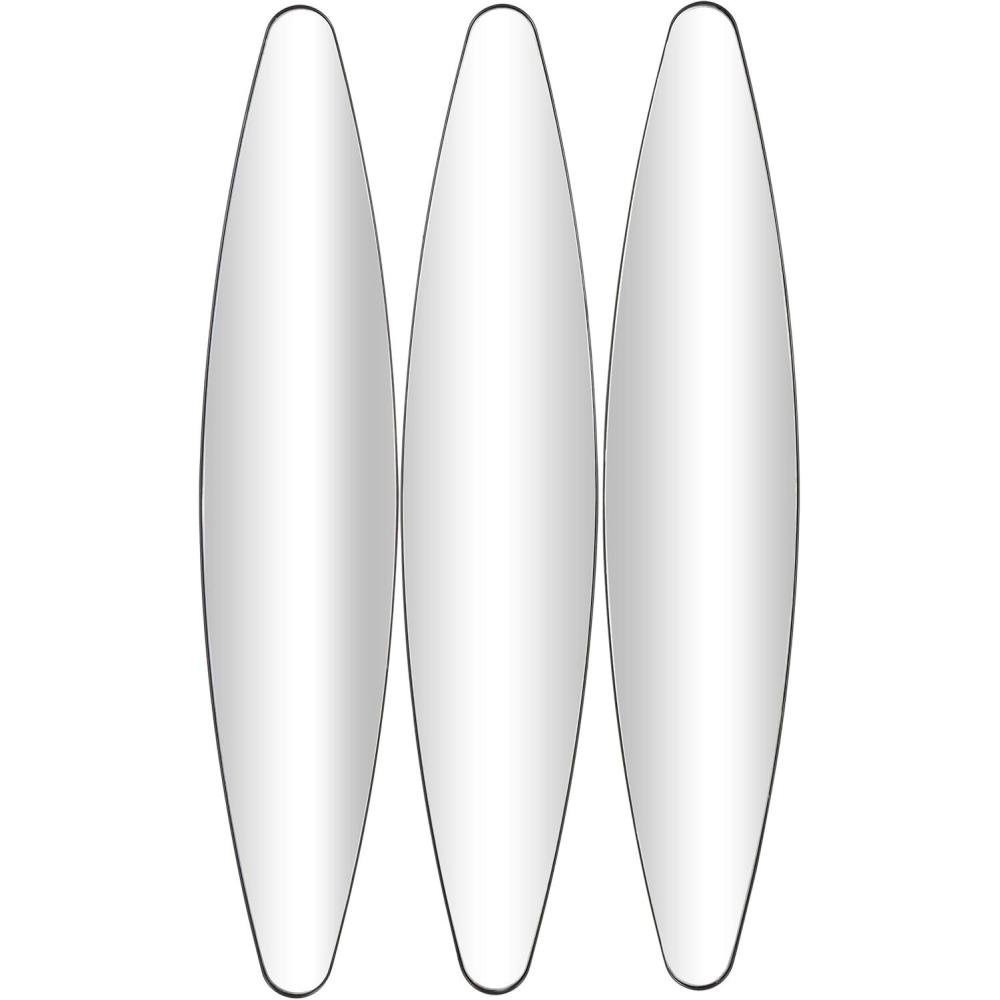 Deco 79 Metal Room Wall Mirror Elongated Oval Entryway Mirrors, Set of ...